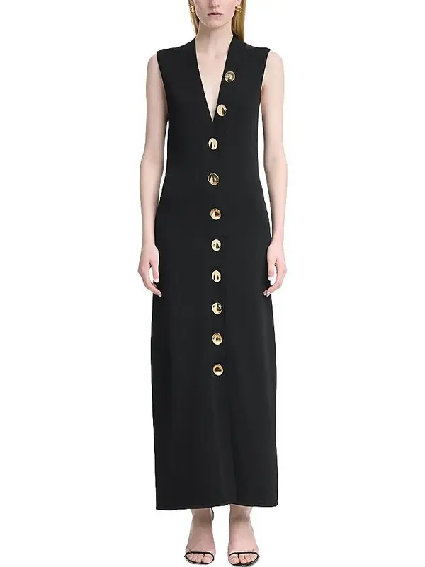 Altuzarra Sleeveless Button-front Maxi Dress - Black