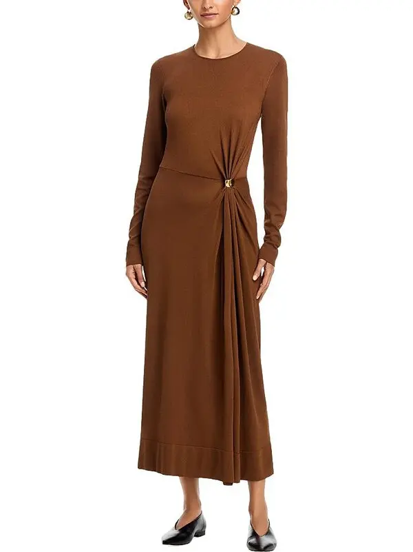 Altuzarra Tingley Dress With Gold-tone Hardware - Toffee