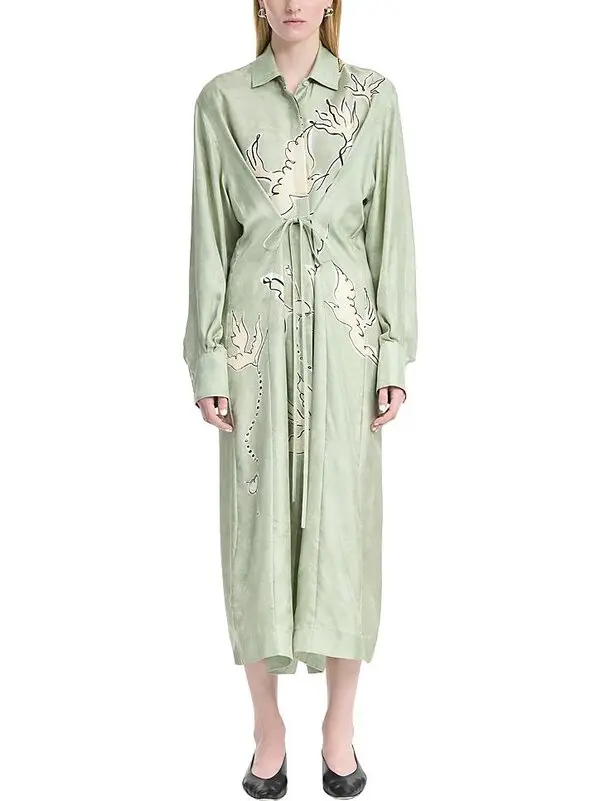 Altuzarra Floyd Maxi Dress - Desert Sage Bird