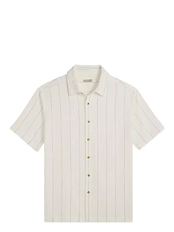 FAIR HARBOR Oasis Textured Shirt - Shell Stripe