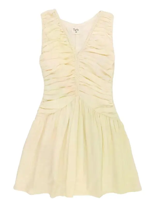TACH Mistral Ruched Mini Dress - Neutrals