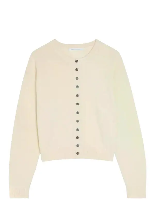 Maria Mcmanus Ivory Fine Knit Button-up Cardigan - Neutrals