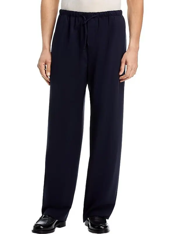 BOSS X Beckham Wool Drawstring Trousers - Dark Blue