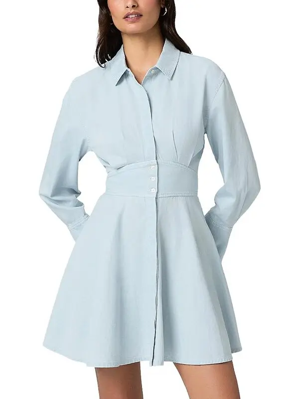 Paige Sandrine Structured Waist Dress - Angelic