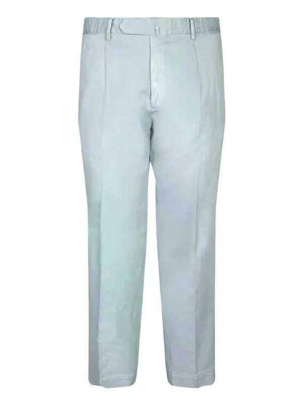 DELL'OGLIO Pleated Straight-leg Trousers - Blue