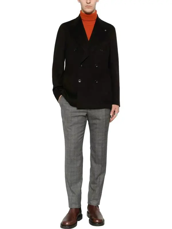 Tagliatore Double-breasted Peak-lapel Blazer - Brown
