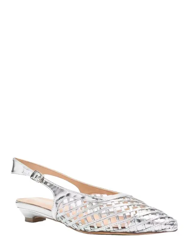 KEYS Caged Slingback Sandals - Silver