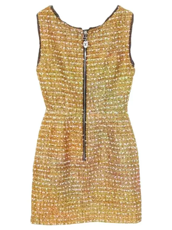LOUIS VUITTON 2010 Tweed Sleeveless Dress - Gold