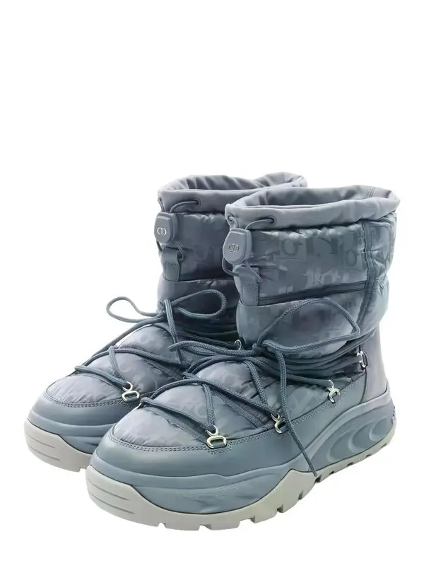 Dior Oblique Lace-up Boots - Blue
