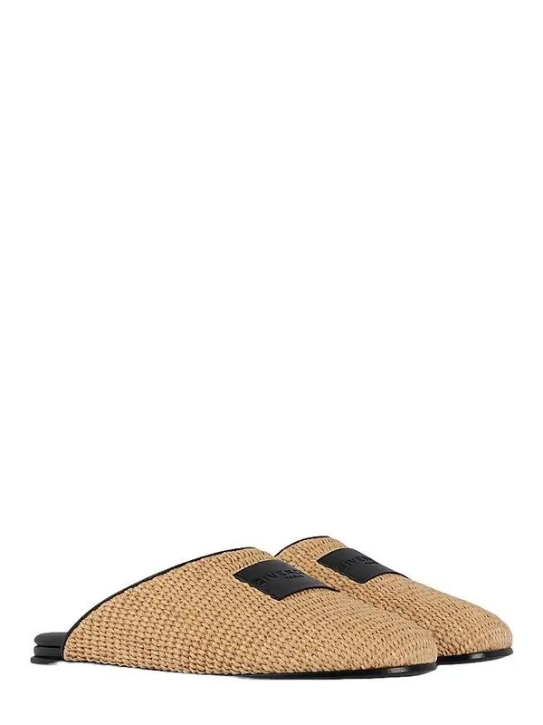 Givenchy Padded Label Mules - Natural