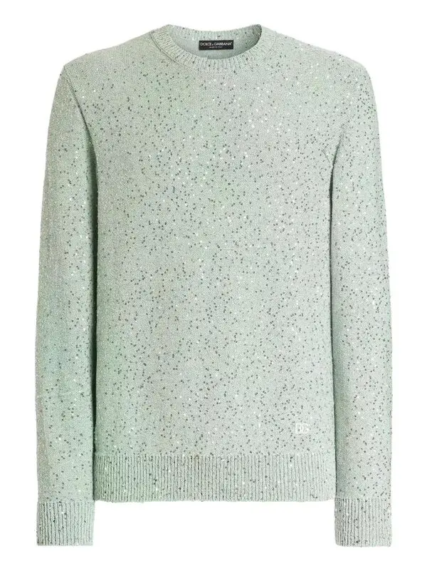 Dolce & Gabbana Crew Neck Long Sleeve Sweater - Green