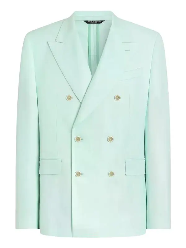 Dolce & Gabbana Sicilia Light Double-breasted Viscose Jacket - Blue
