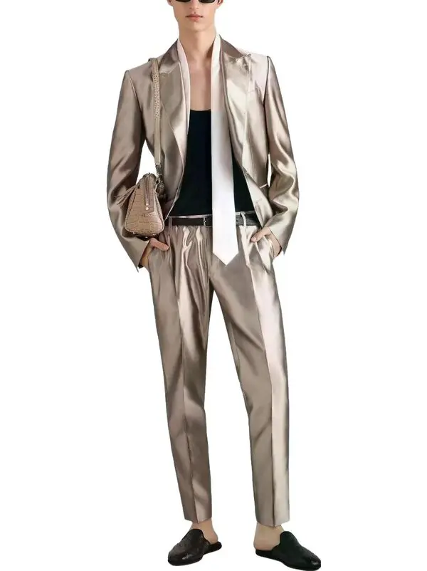Dolce & Gabbana Sicilia Light Single-breasted Silk Shantung Jacket - Neutrals
