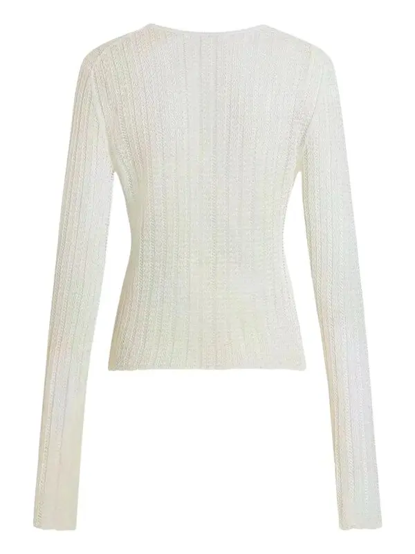 Dolce & Gabbana Cotton Lace-knit Cardigan - Neutrals