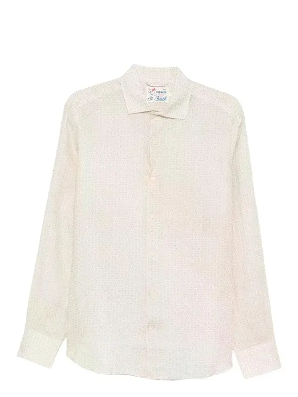 MC2 SAINT BARTH Pamplona Geometric-print Shirt - Neutrals