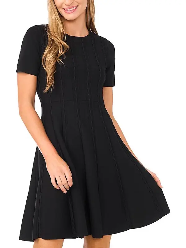 Ted Baker London Ella Ribbon Stitch Mini Dress - Rich Black