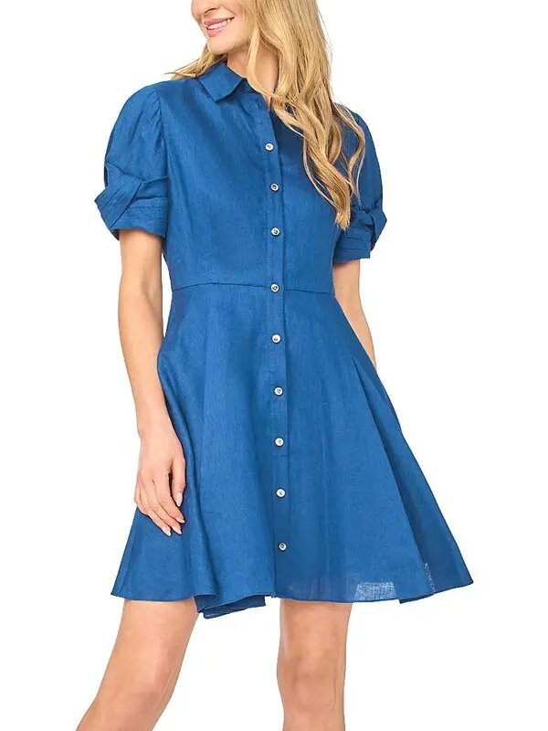 Ted Baker London Stina Twist Sleeve Flared Mini Dress - Estate Blue