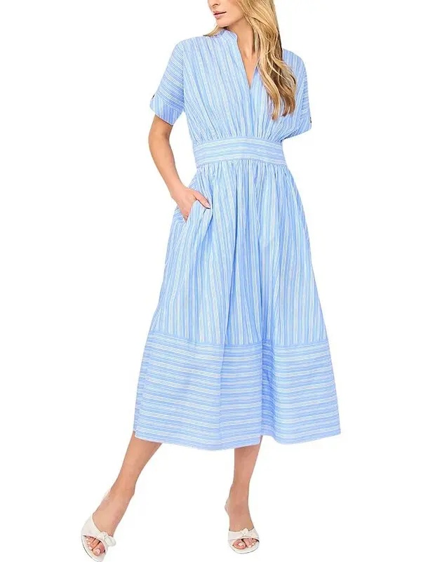 Ted Baker London Charlotte Striped Cotton Dress - Granada Sky