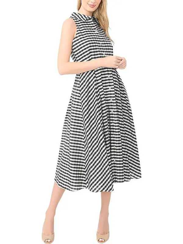 Ted Baker London Sleeveless Gingham Shirt Dress - Rich Black