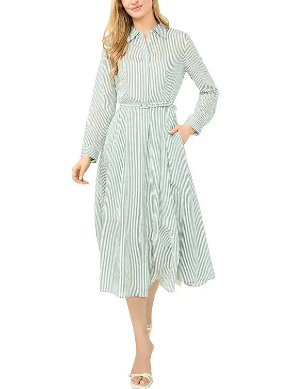 Ted Baker London Striped Belted Shirt Dress - Fairway