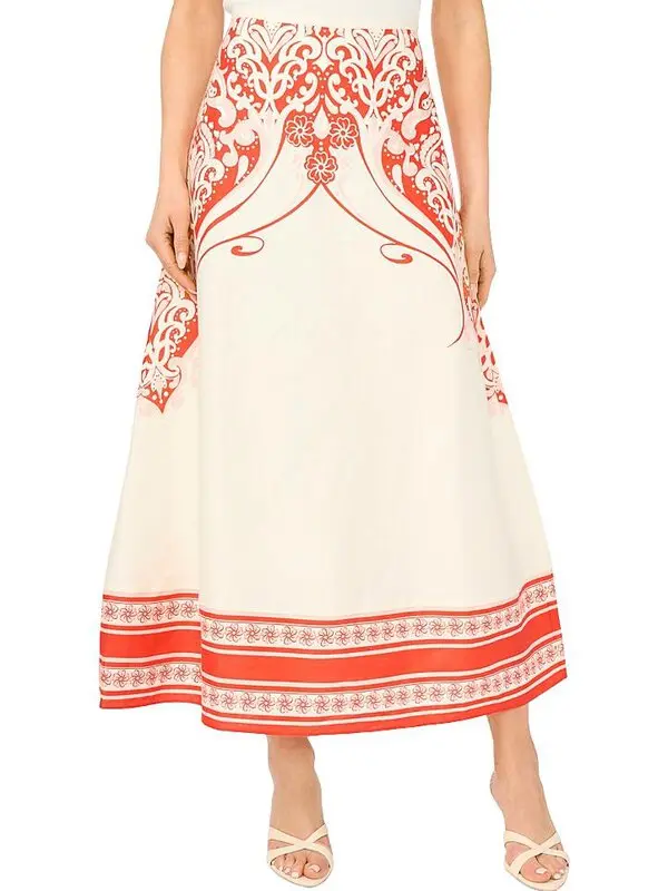 Ted Baker London Carmen Linen Skirt - Fire Orange