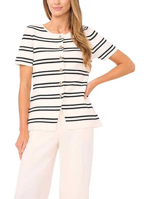 Ted Baker London Striped Button-down Top - New Ivory