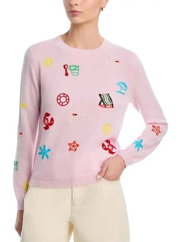 Jumper 1234 Seaside Tribute Cashmere Crewneck Sweater - Sakura