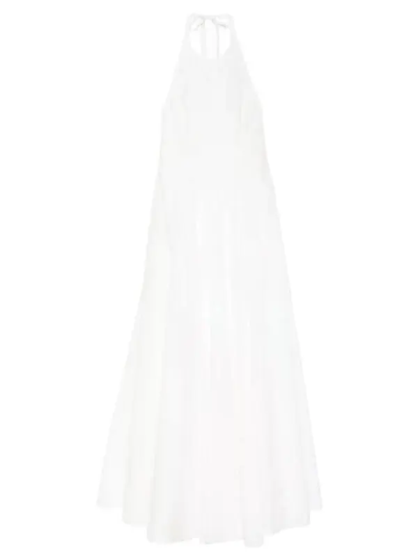 Brunello Cucinelli Halterneck Maxi Dress - White