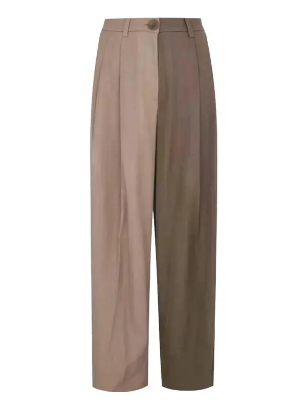 Bouguessa Zelda Two-tone Pleated Trousers - Neutrals