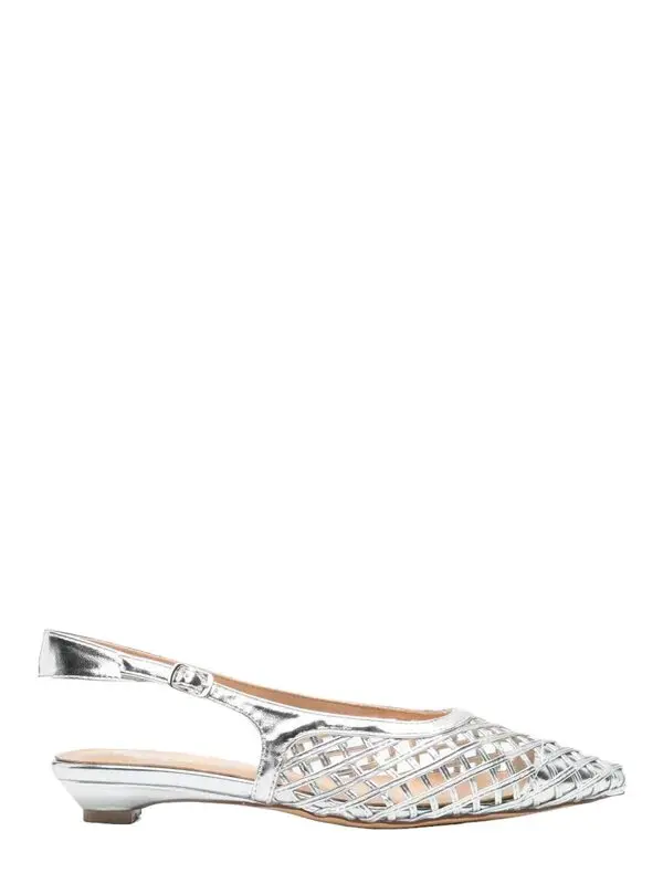 KEYS Caged Slingback Sandals - Silver