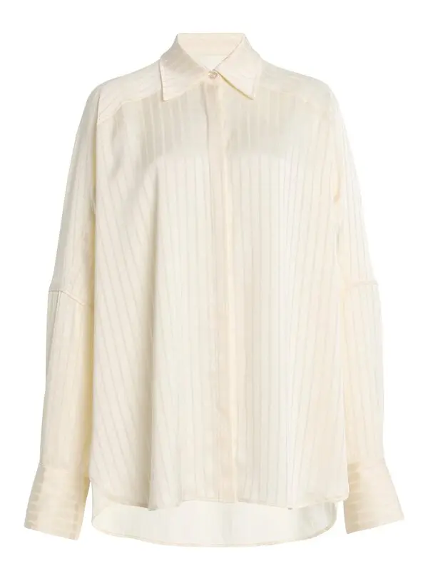 ELCE Striped Button-down Shirt - Ivory
