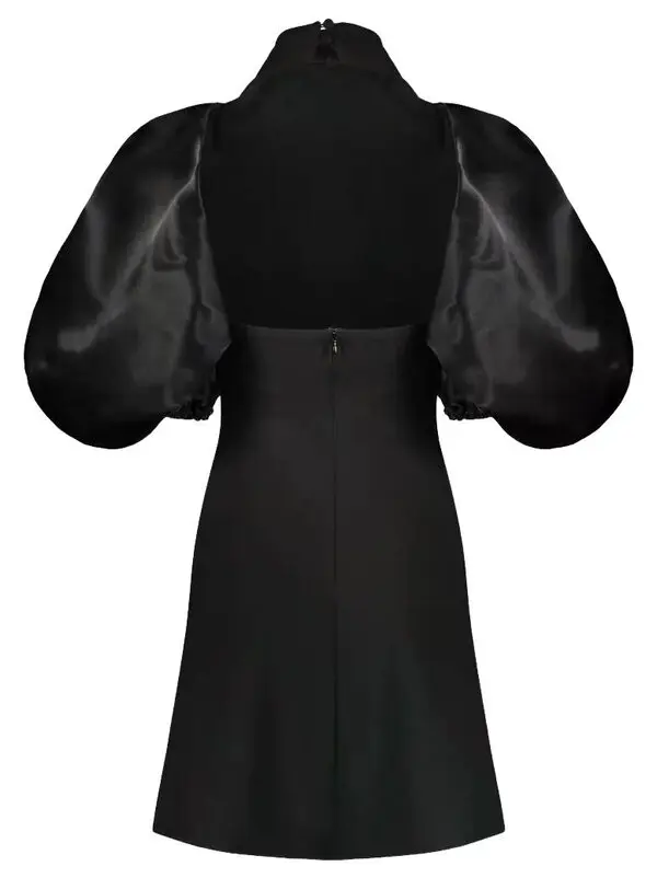 ELLERY Balloon Sleeve High Neck Mini Dress - Black