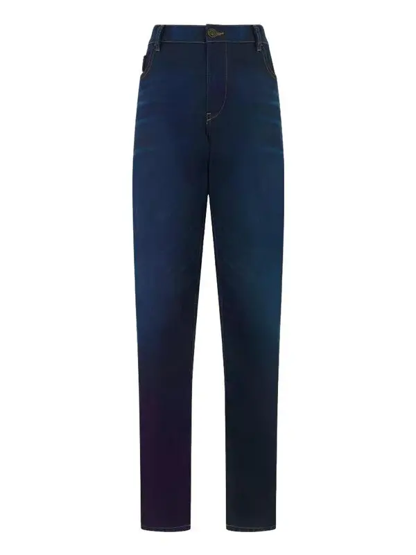 DIESEL® High-waisted Straight-leg Jeans - Blue