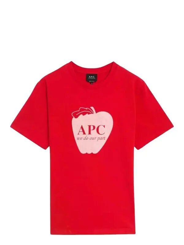 A.p.c. Graphic-print T-shirt - Red
