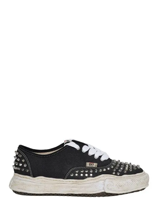 Mihara Yasuhiro Baker Og Sole Studded Canvas Low-top Sneakers - Black
