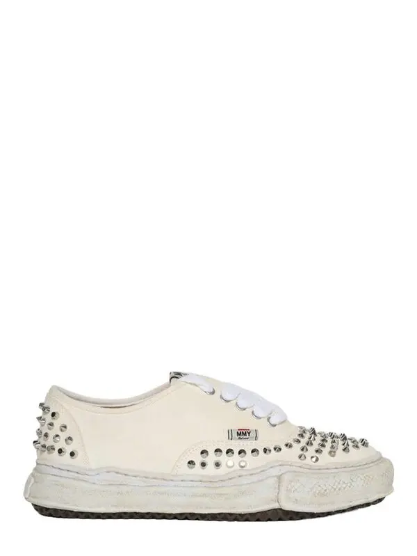 Mihara Yasuhiro Studded Canvas Low-top Sneakers - White