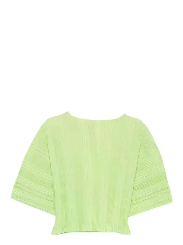 Issey Miyake Pleated Cropped Top - Green