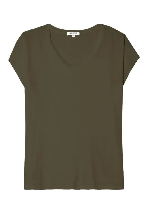 NOEND Supima Cotton V-neck Tee - Green