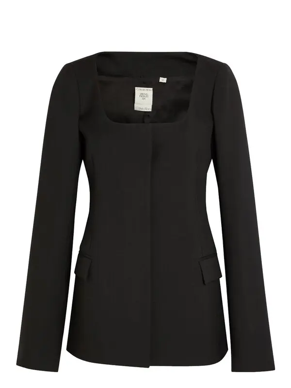 Calvin Klein Wool Blazer - Black