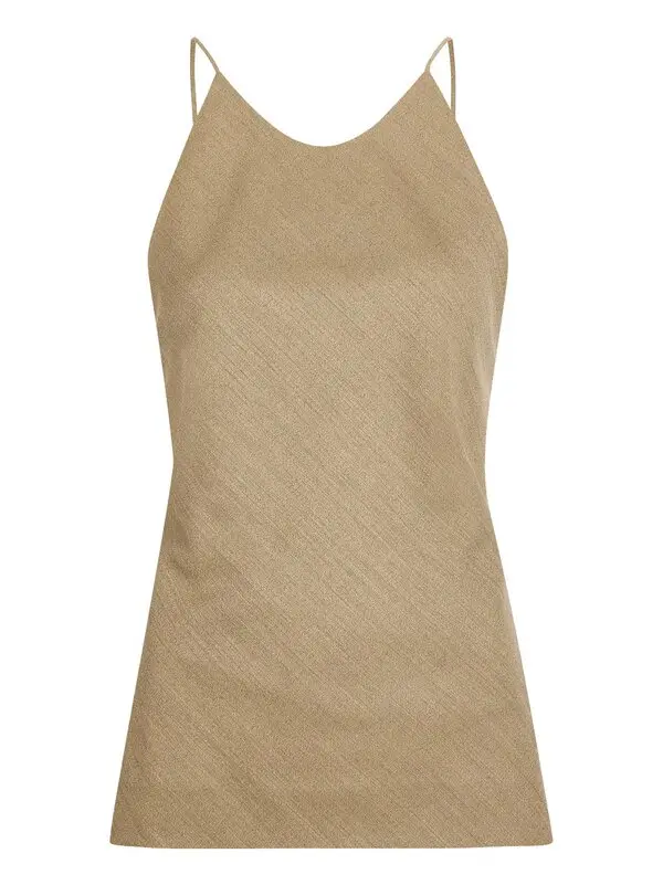 Calvin Klein Erin Wool-blend Halter Top - Light Brown