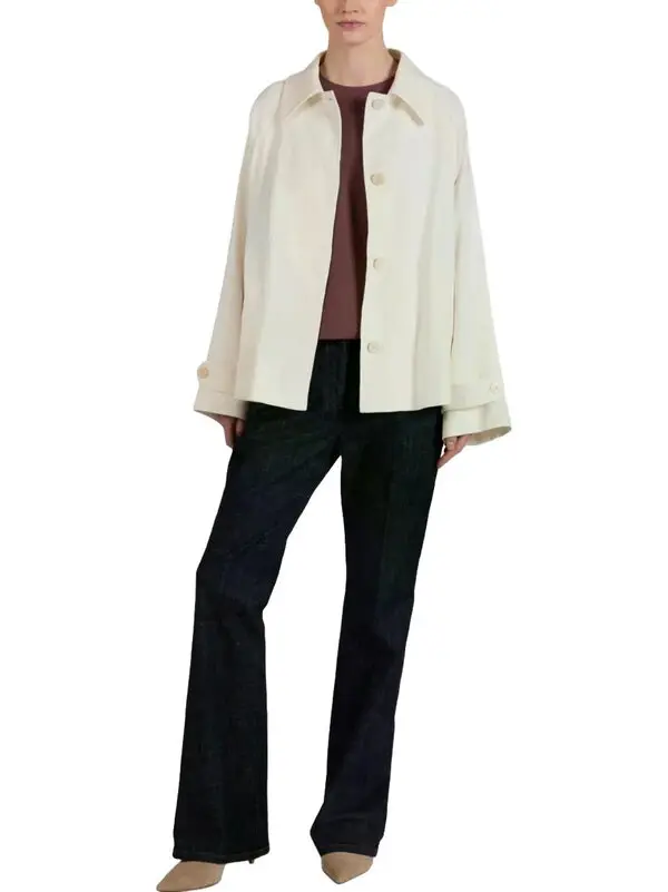 SLOWEAR Pleat-detail Wide-fit Jacket - Neutrals