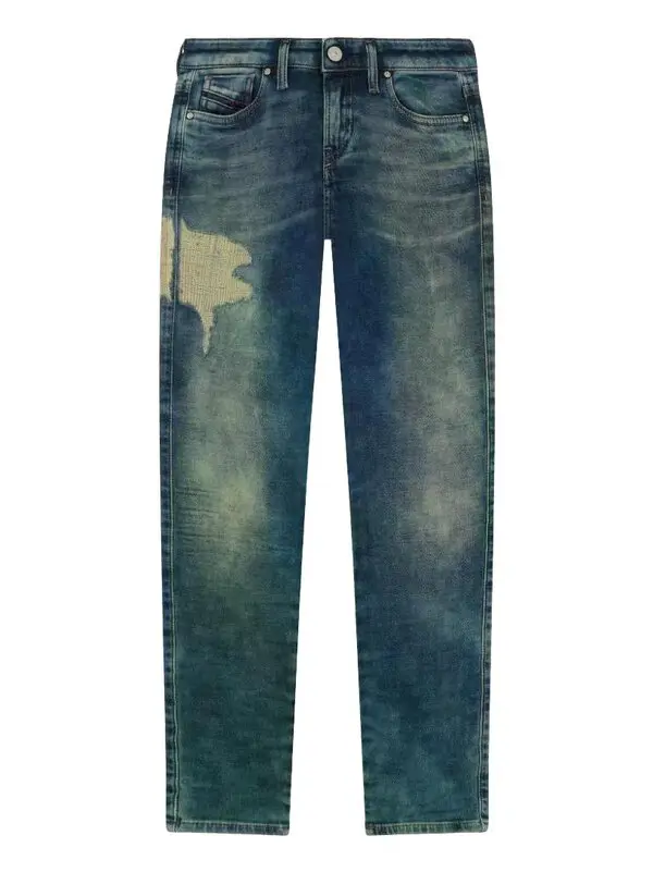 DIESEL® Classic Fit Jeans With Distressed Effect - Blue