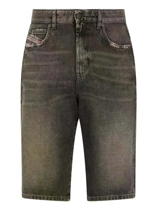 DIESEL® Distressed Denim Shorts - Grey
