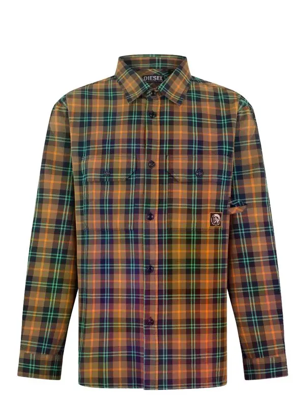 DIESEL® Checked Long-sleeve Shirt - Neutrals