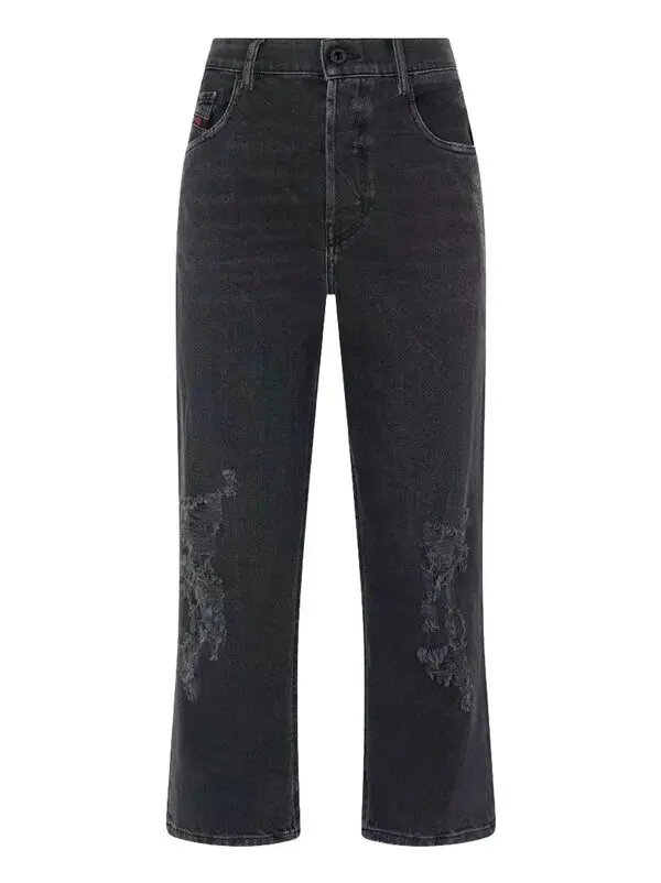 DIESEL® Distressed Wide-leg Jeans - Grey