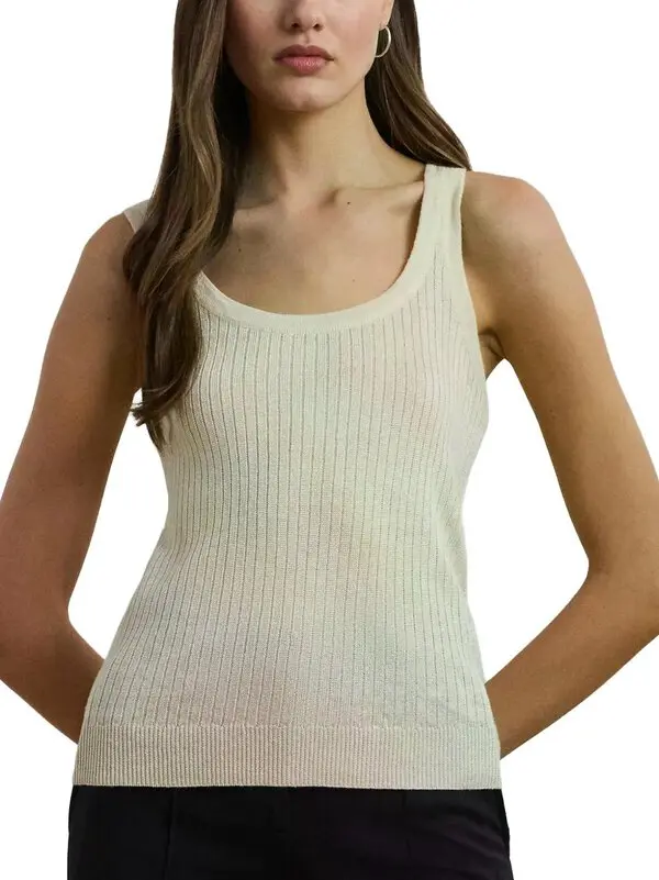 Ralph Lauren Ribbed Knit Tank Top - Neutrals