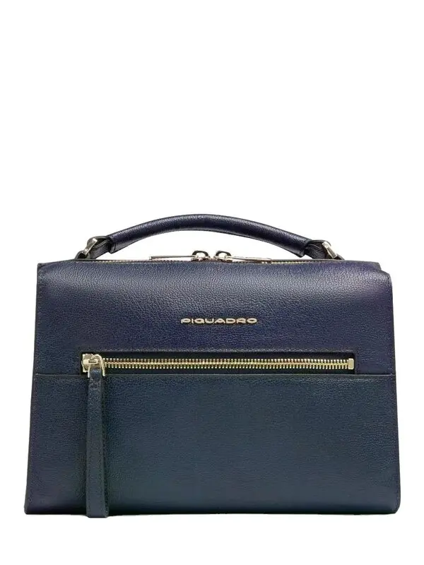 PIQUADRO Leather Crossbody Bag - Blue