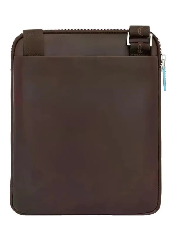 PIQUADRO Blue Square Leather Messenger Bag - Brown