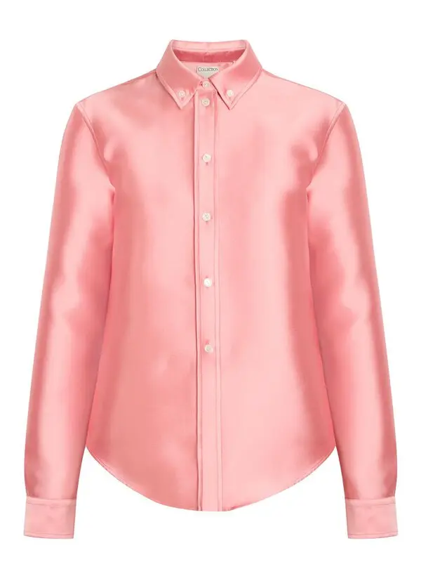 Calvin Klein Sophie Satin Shirt - Pink