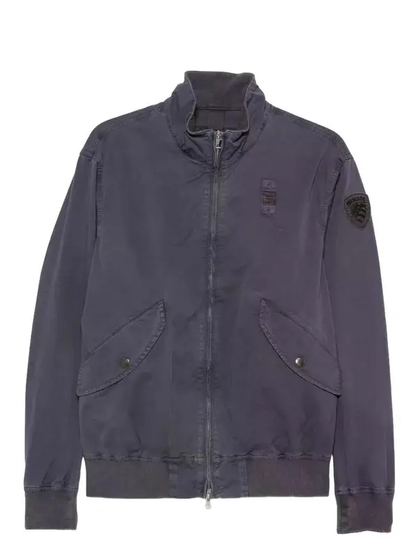 BLAUER. Logo Patch Zip-up Jacket - Blue